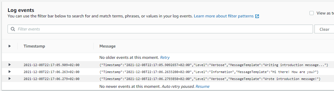 Logging Net To Aws Cloudwatch Using Serilog 